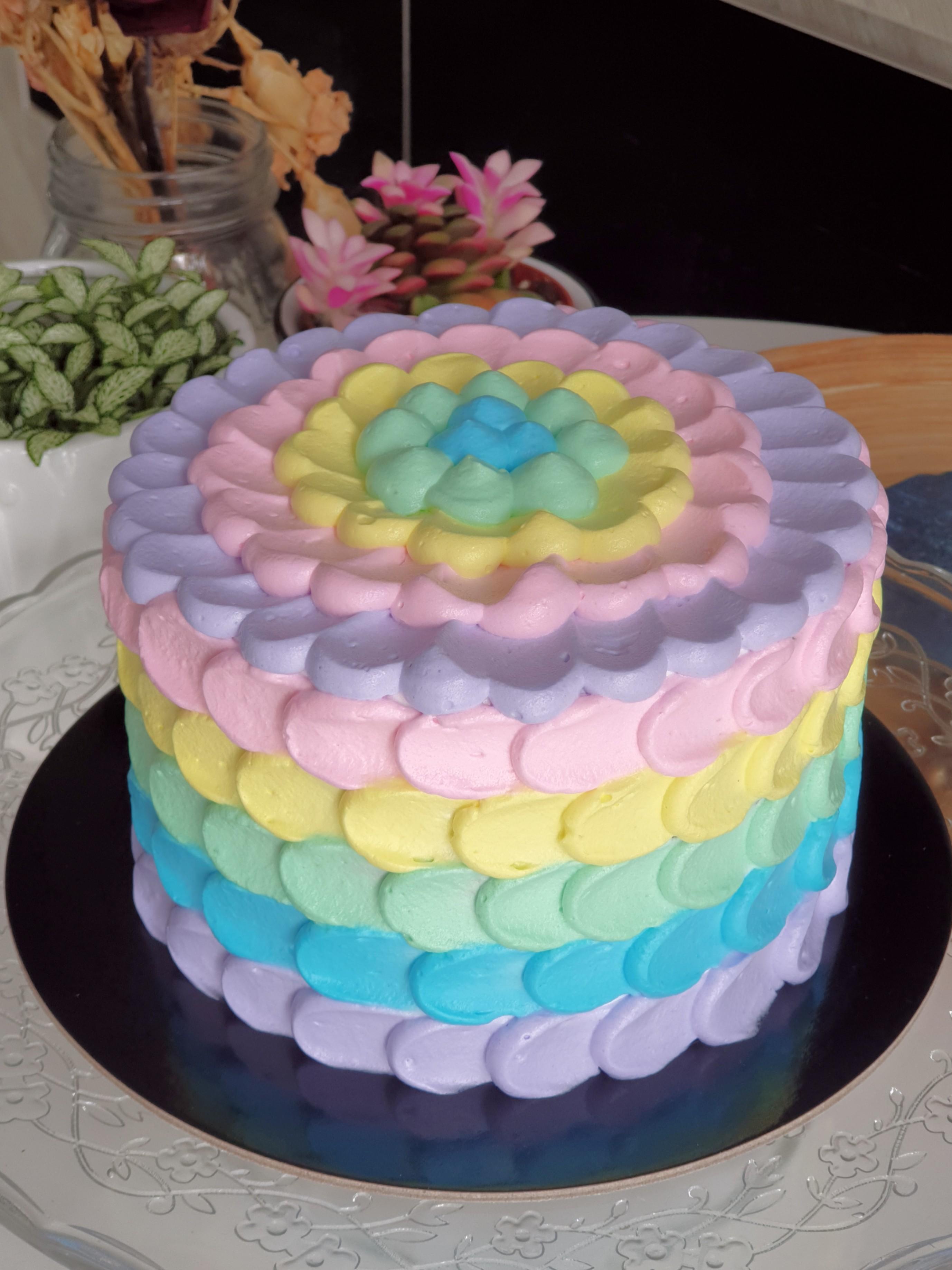 Rainbow Fishscale Mermaid Theme Birthday Cake, Food & Drinks, Homemade ...