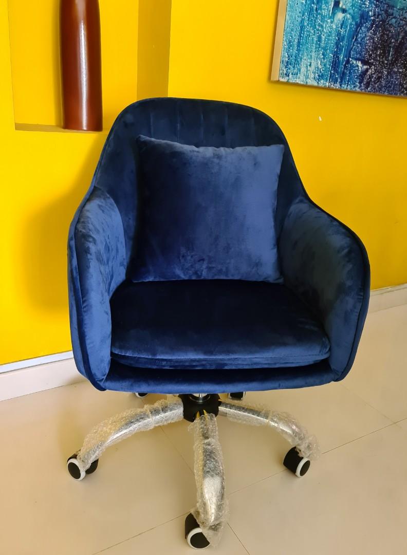 MAAS Study Chair Series! NORDIC Inspired Velvet / Leather Study Chair ...