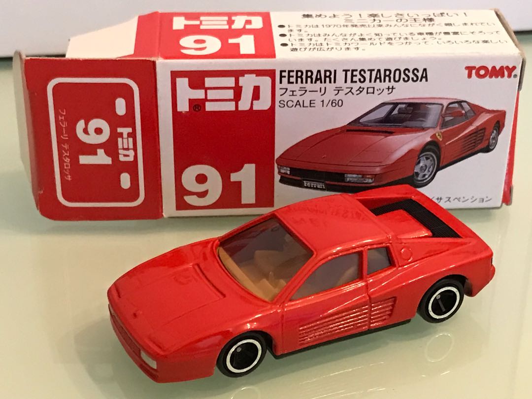 Tomica 91 ferrari testarossa 中国製, 興趣及遊戲, 玩具 & 遊戲類 - Carousell