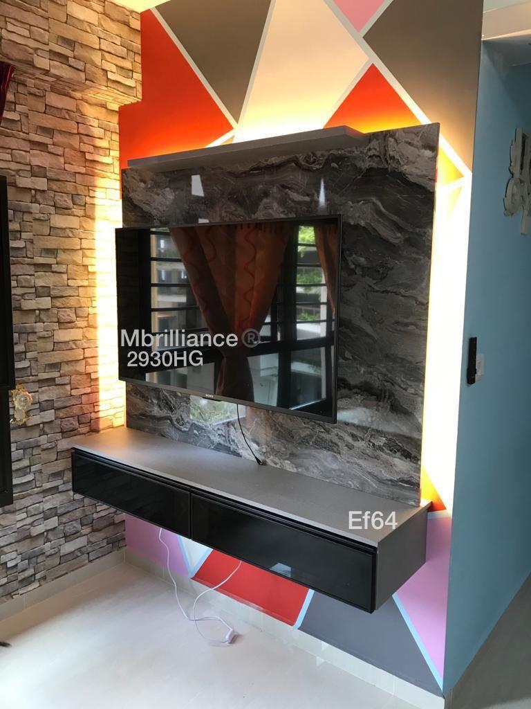 Tv console feature wall custom made, Furniture & Home Living, Furniture ...