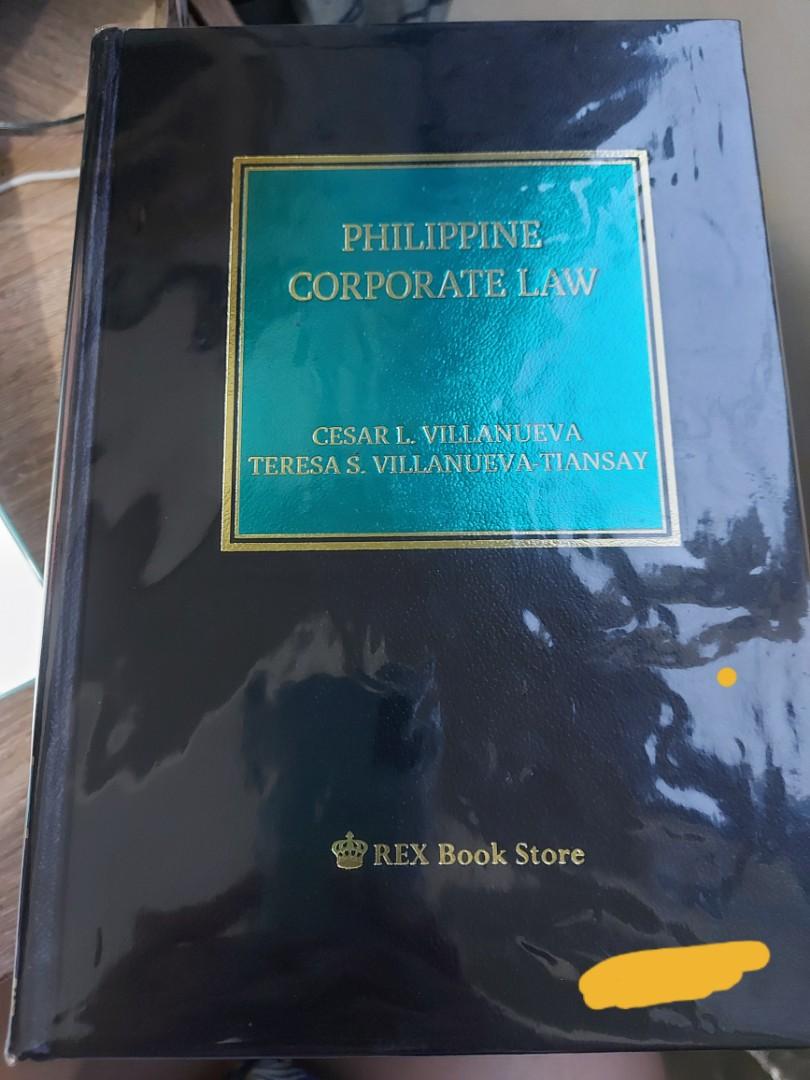 Villanueva (2018) - Philippine Corporate Law book, Hobbies & Toys ...