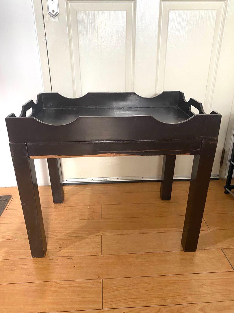 Vintage 80s wooden side table, Furniture & Home Living, Furniture ...