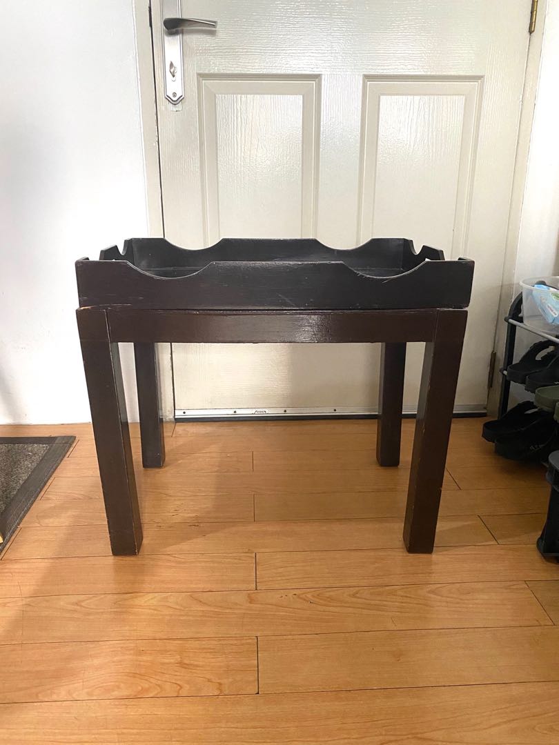 Vintage 80s wooden side table, Furniture & Home Living, Furniture ...