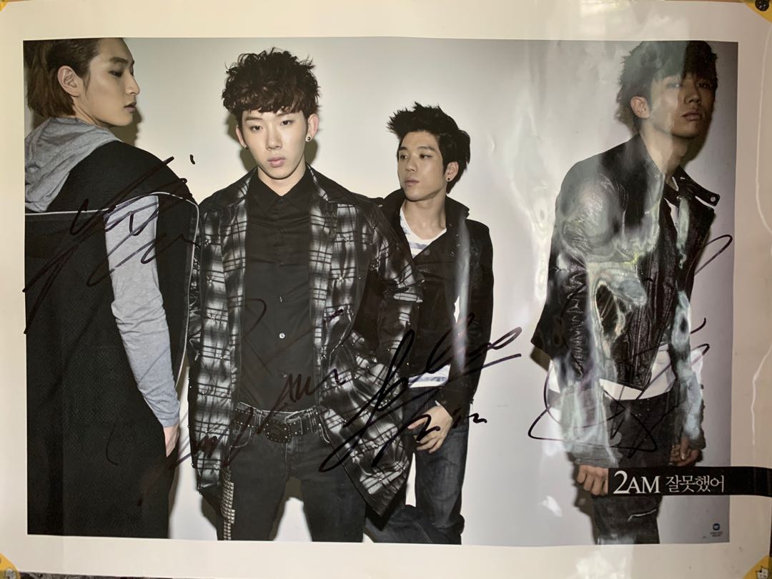 2AM Signed Poster (all members), Hobbies & Toys, Memorabilia ...