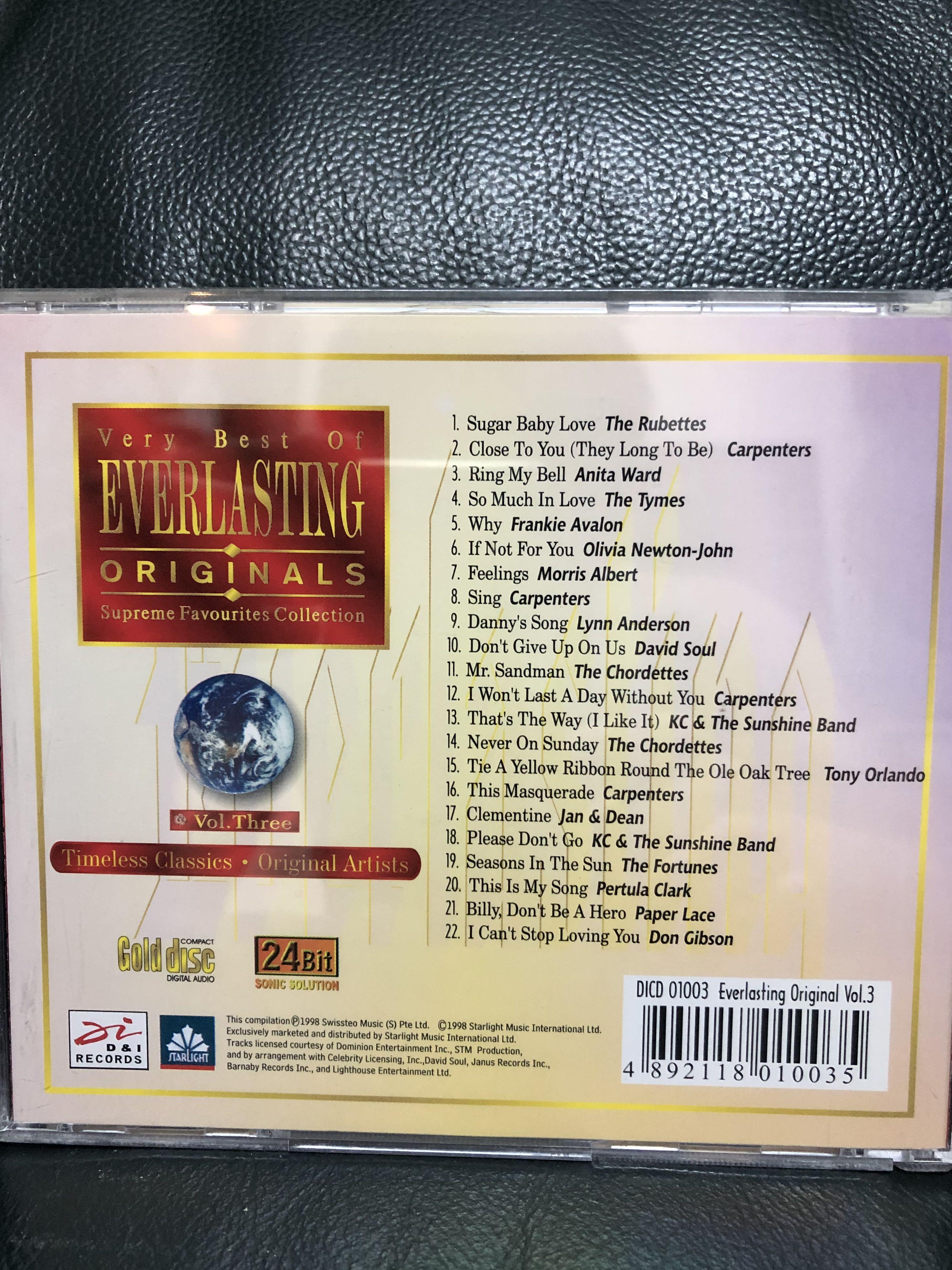 包平郵 very best of everlasting originals CD, 興趣及遊戲, 收藏品及紀念品, 明星周邊 - Carousell
