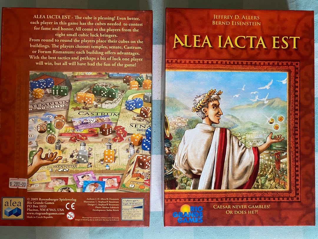Alea Iacta Est(骰子策略遊戲）（英文正版）, 興趣及遊戲, 玩具 & 遊戲類 - Carousell