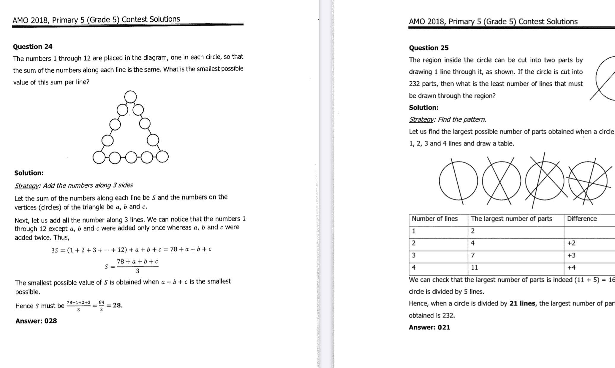 AMO-American mathematics Olympiad 2016-2018 Primary 5, Hobbies & Toys ...