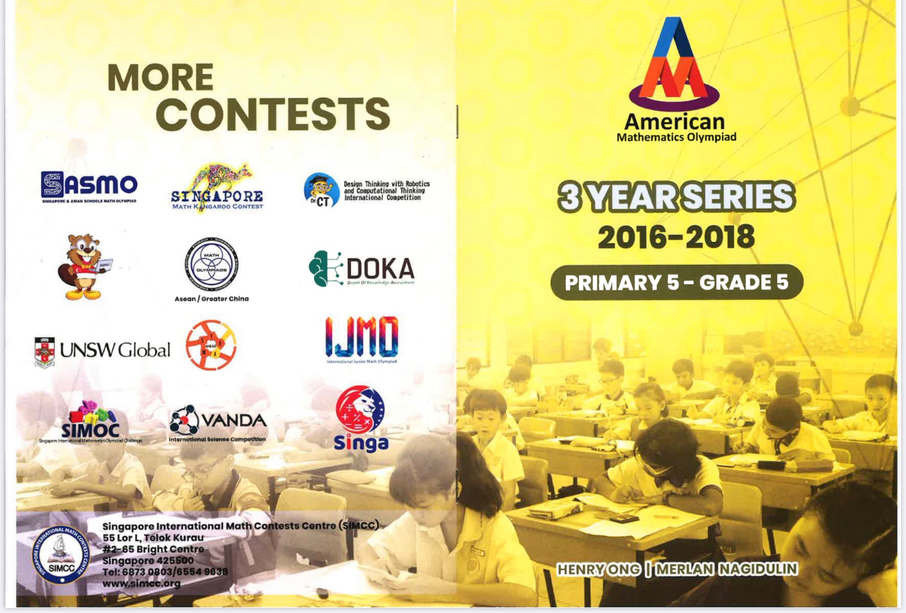AMO-American mathematics Olympiad 2016-2018 Primary 5, Hobbies & Toys ...