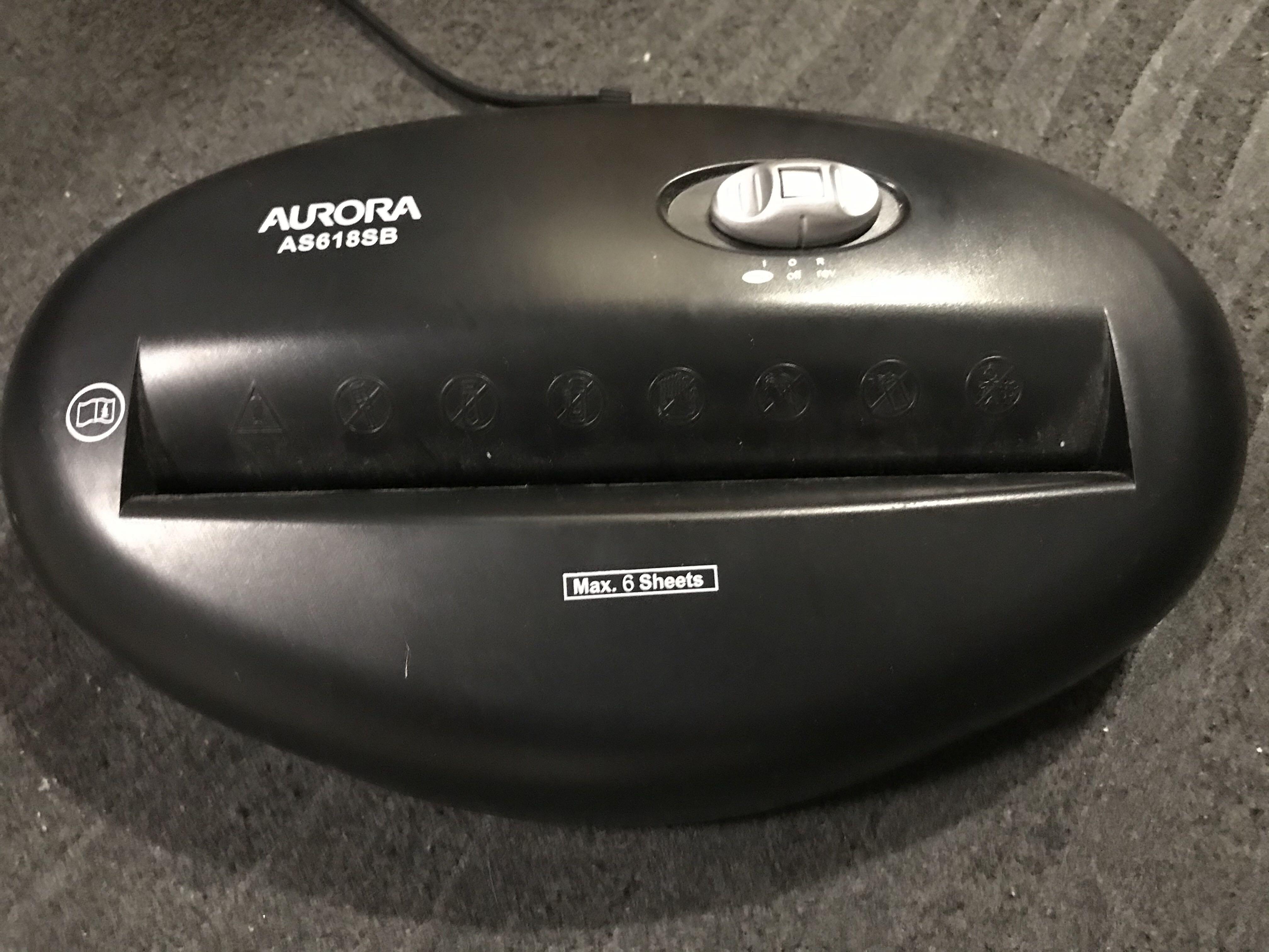 Aurora Strip Cut Paper Shredder Machine / Shred Dispose Confidential ...