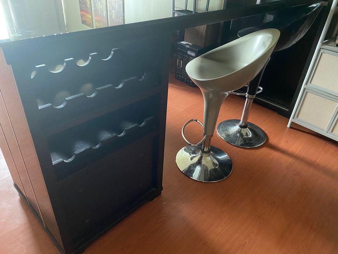Black bar table (divider/storage/wine rack), Babies & Kids, Baby ...