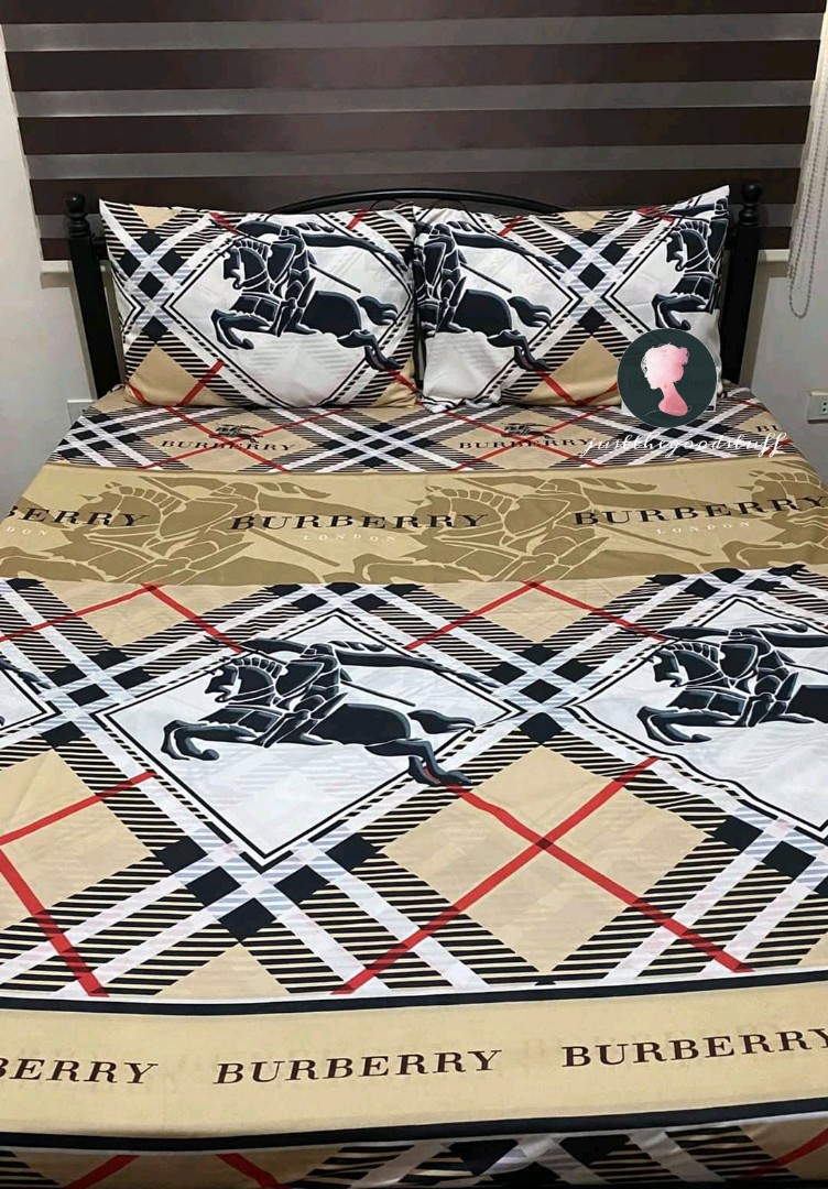 Burberry Design Bedsheet, Furniture & Home Living, Furniture, Bed ...