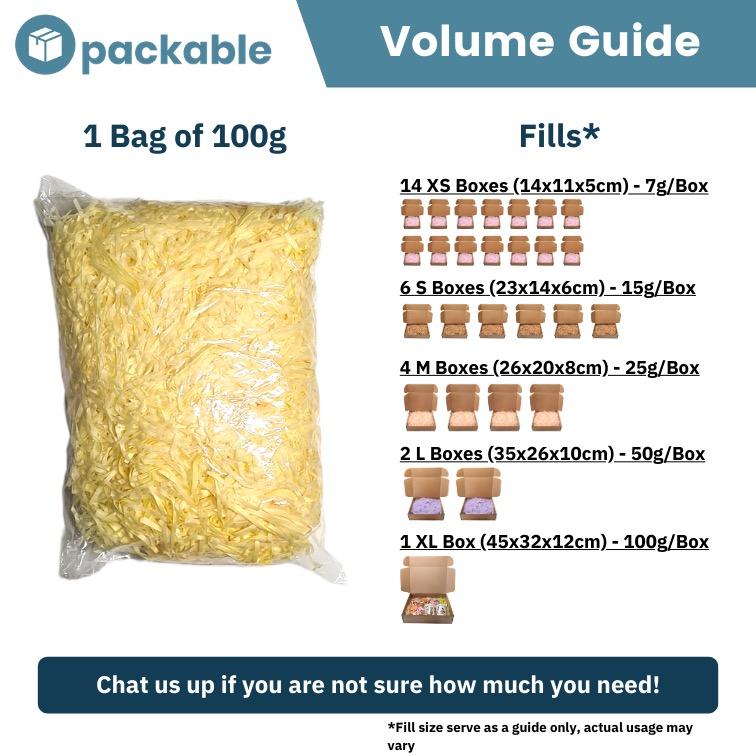 Colorful Shredded Paper - Bags of 50g/100g [Ready Stocks] - 12 Colours ...