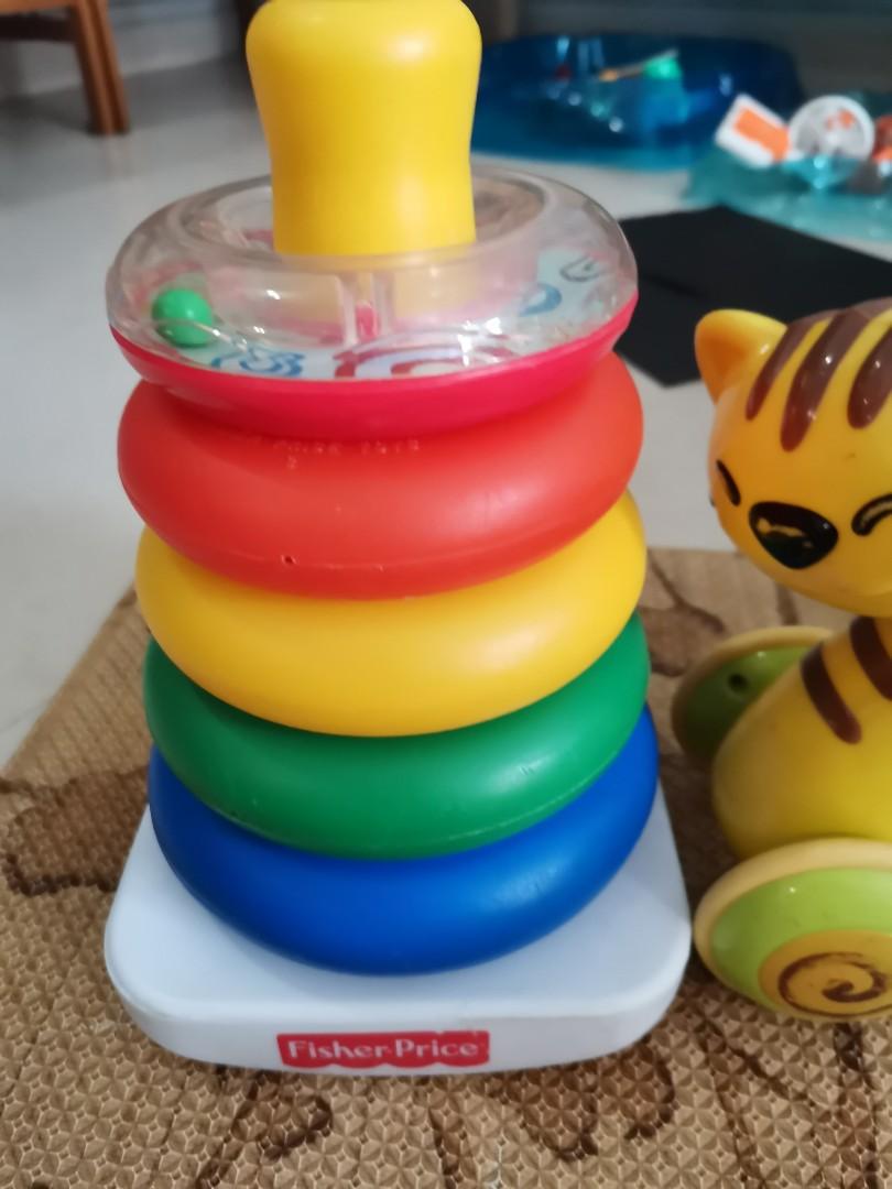 Fisher Price brilliant basics rock a stack & push cat, Babies & Kids ...