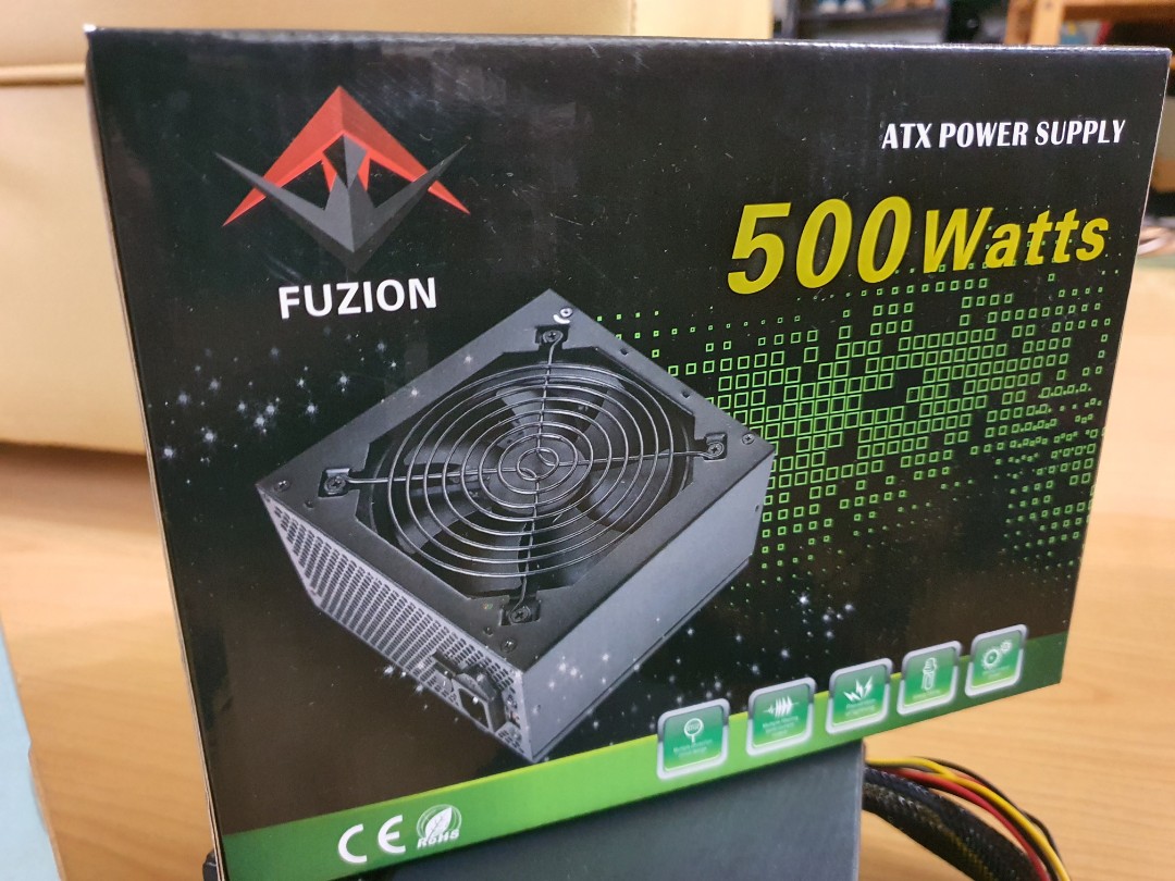 Fuzion 500W PC Power Supply PSU, Computers & Tech, Parts & Accessories ...