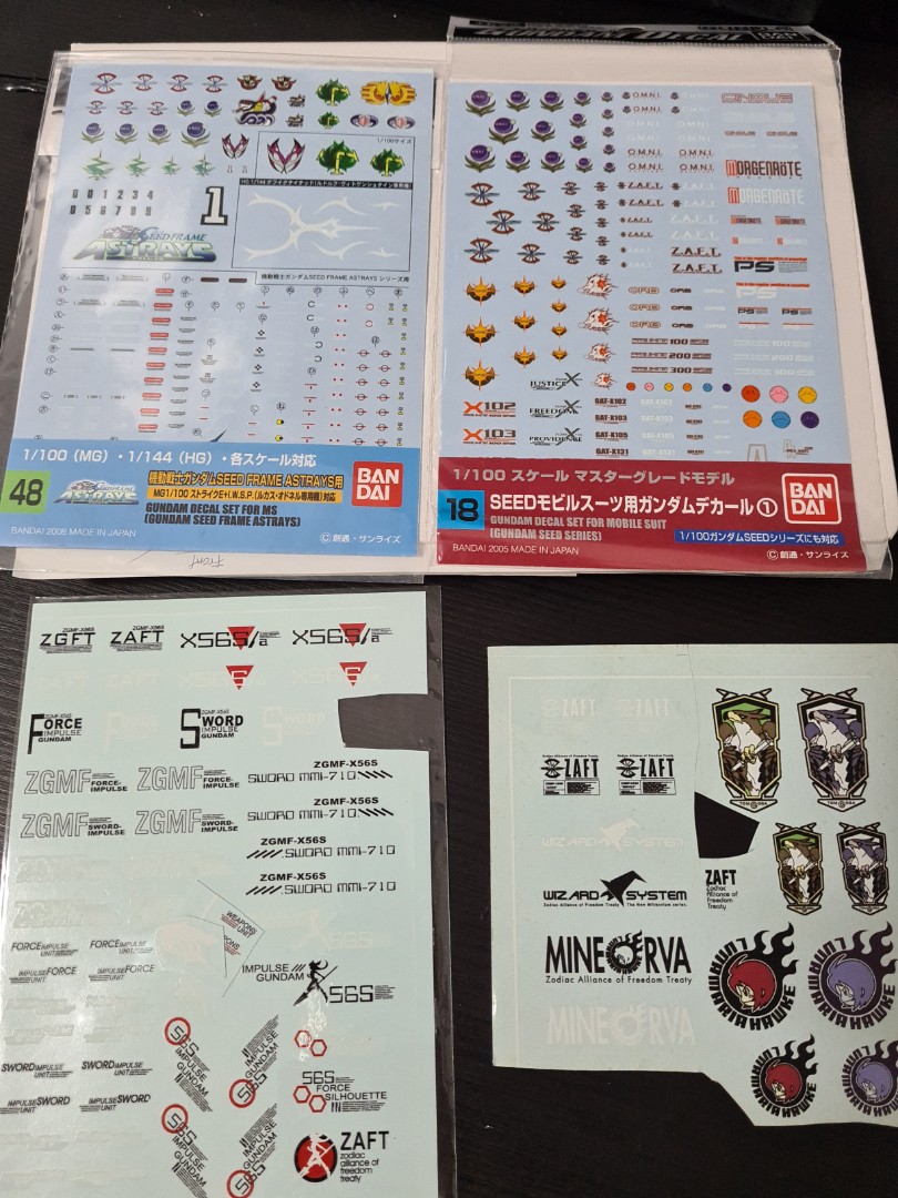 Gunpla gundam decals, Hobbies & Toys, Toys & Games on Carousell