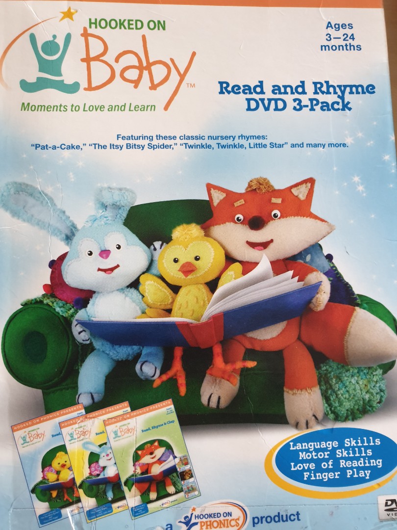 Free Hooked on baby DVD nursery rhymes Read n rhyme DVD 3 pack, Hobbies ...