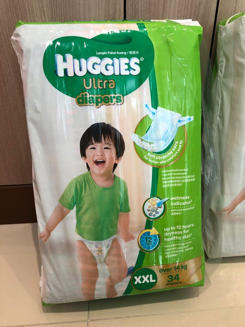Huggies ultra diaper XXL, Babies & Kids, Bathing & Changing, Diapers ...