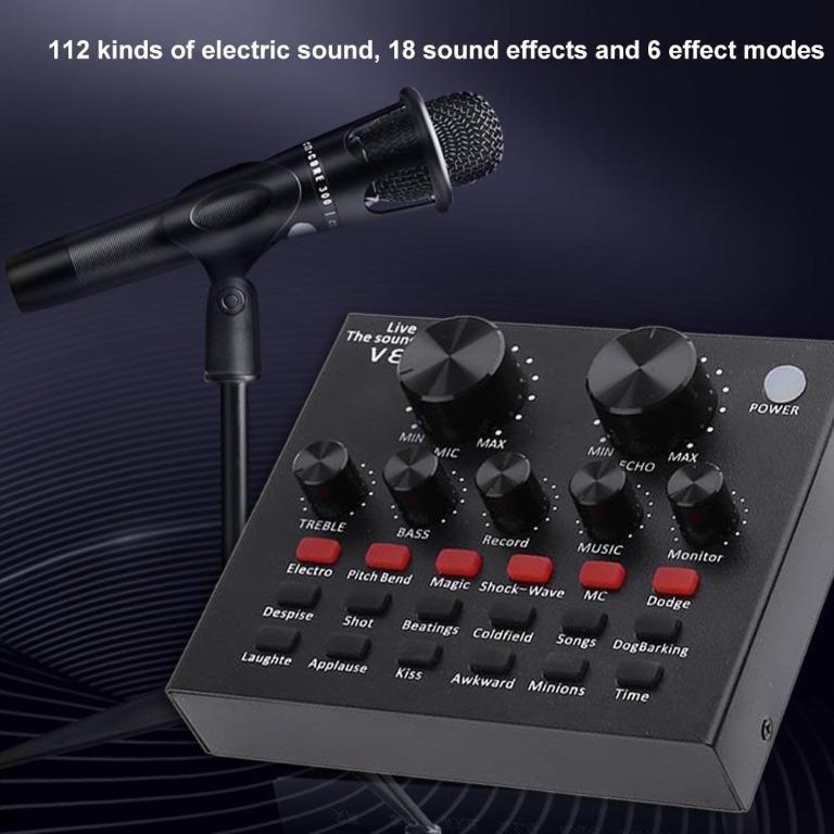 Live Sound Card V8 Pro Audio Microphone Webcast for Phone, Computer ...