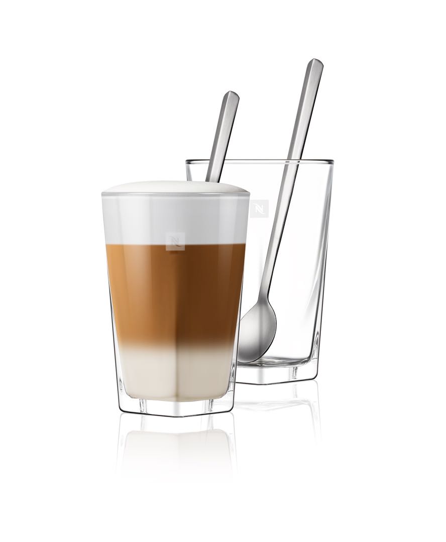 Nespresso PURE recipe glasses and spoon set, Furniture & Home Living ...
