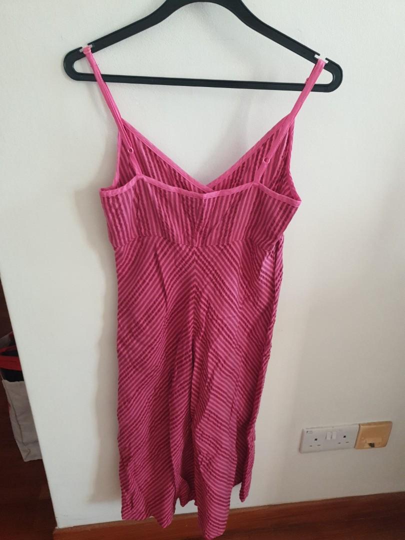Spaghetti strap pink dress, Women's Fashion, Tops, Sleeveless on Carousell