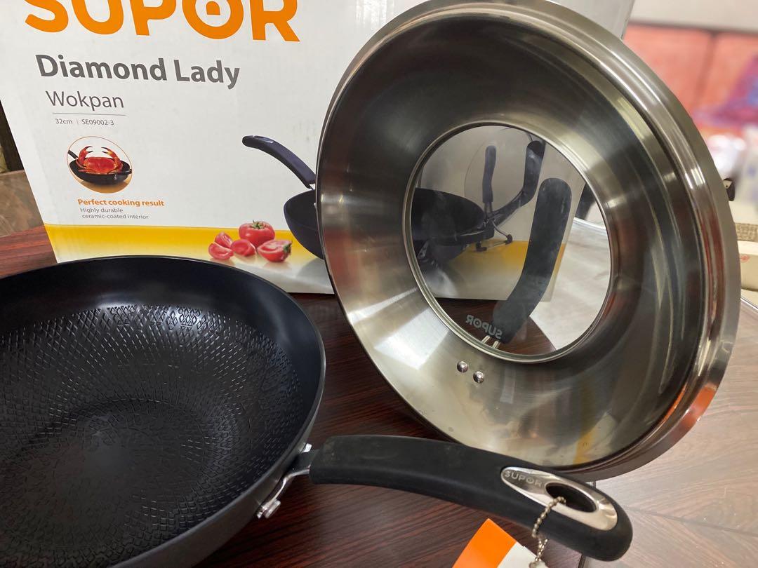 SUPOR Diamond Lady Workpan 32cm, Furniture & Home Living, Kitchenware ...
