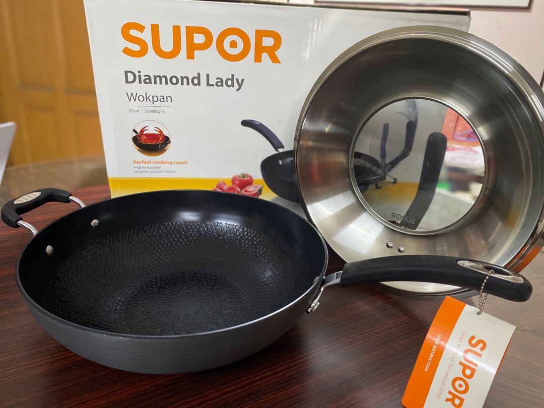 SUPOR Diamond Lady Workpan 32cm, Furniture & Home Living, Kitchenware ...