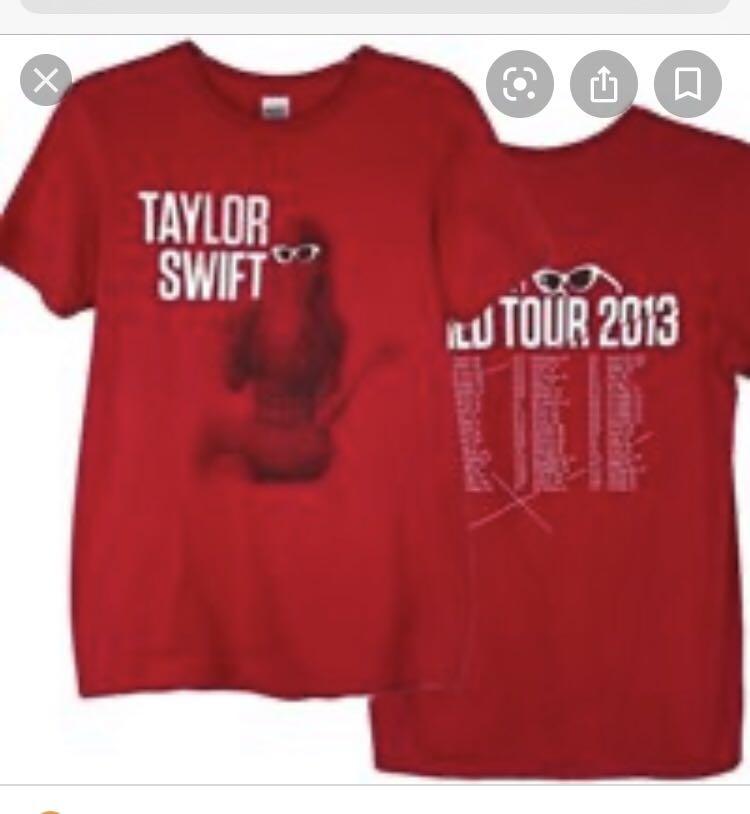 Taylor Swift Red Tour Merchandise Tee, Women's Fashion, Tops, Other ...