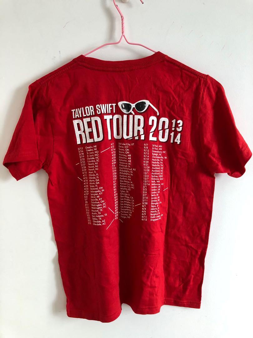 Taylor Swift Red Tour Merchandise Tee, Women's Fashion, Tops, Other ...