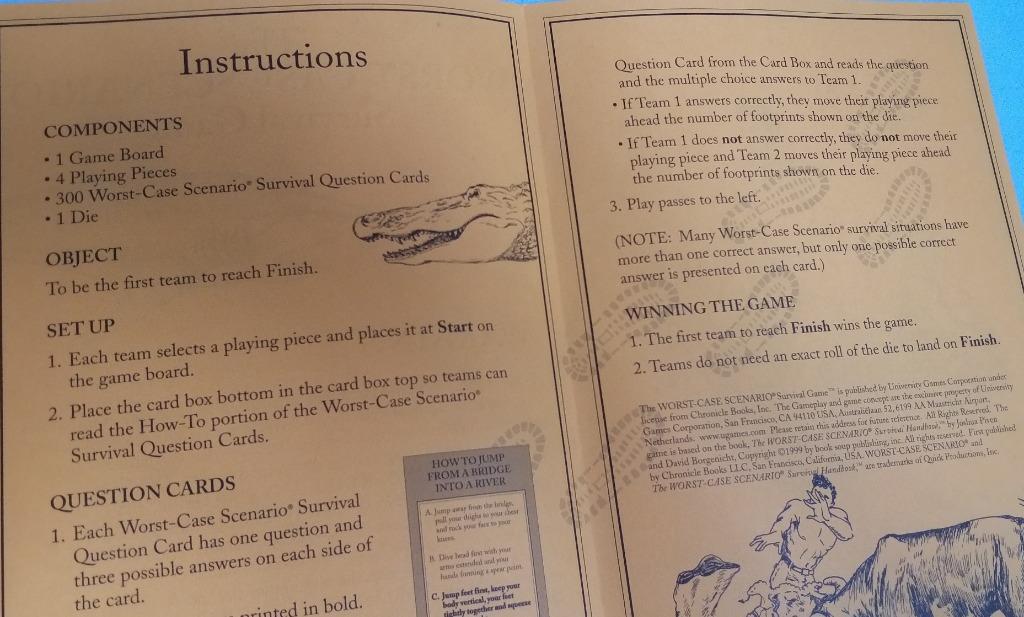 The Worst Case Scenario Survival Game Hobbies And Toys Toys And Games On