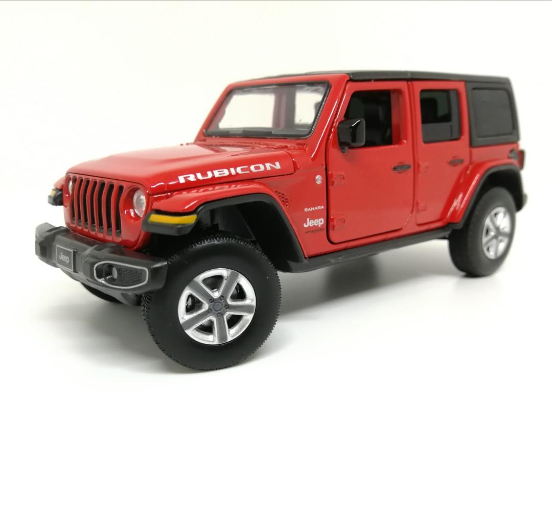 1/32 Jeep Wrangler Rubicon 5 Door Diecast Scale Model Toy Car Color Red ...