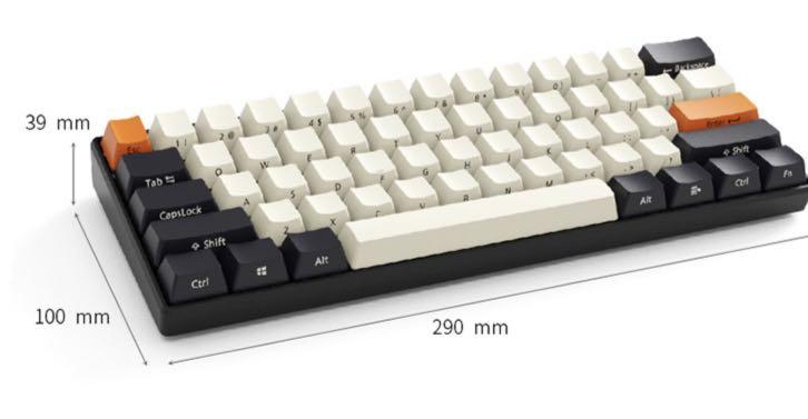 61-key red switch backlit Bluetooth mechanical keyboard, Electronics ...