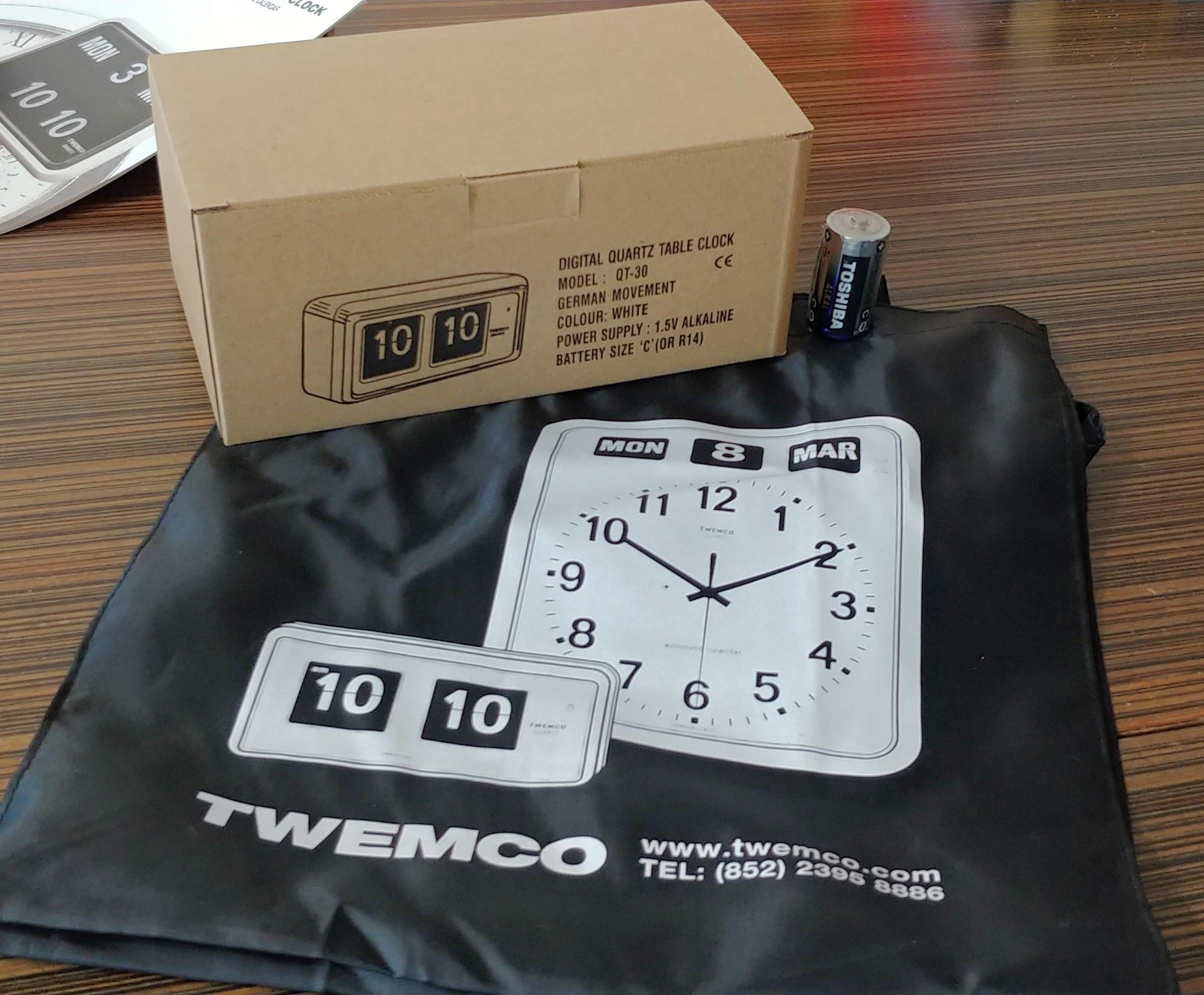 香港製造 TWEMCO 翻頁石英鐘 Flip Quartz Clock QT30, 名牌, 手錶 - Carousell