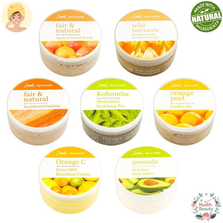All Natural Scrub, Pack & Cream 225ml Collection Janet Ayurveda Skin ...