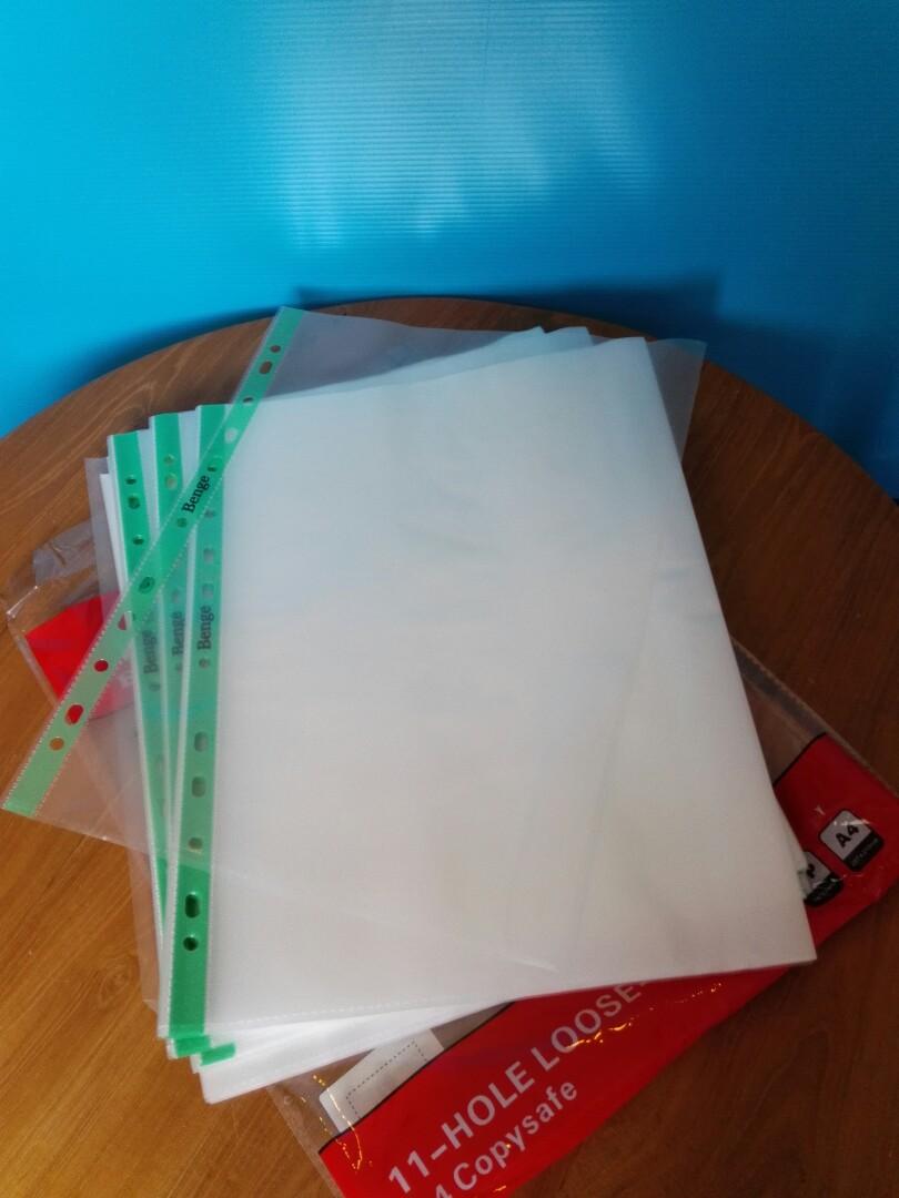 Benge Sheet Protectors (100 Pages/Sheets), Hobbies & Toys, Stationery ...