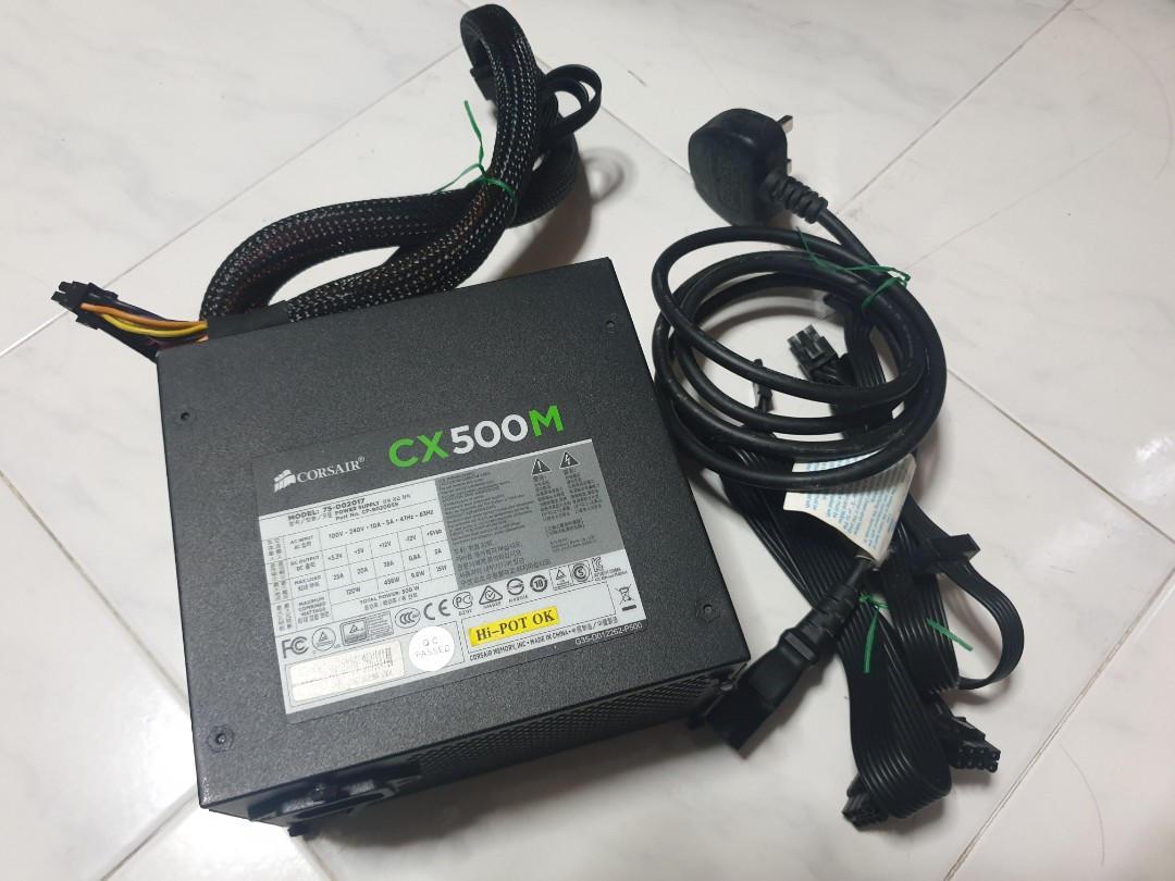 Corsair CX500M Desktop Power Supply 500W CX Series Semi-Modular 80 PLUS ...