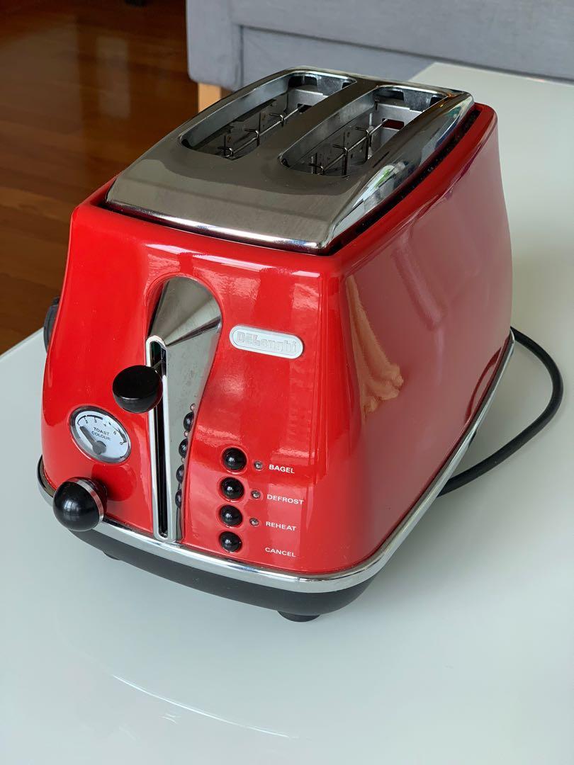 DeLonghi Red 2 slice toaster - Italian make, TV & Home Appliances ...