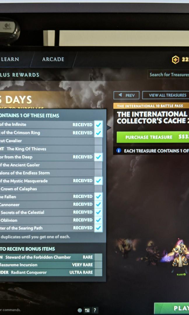 DotA 2 TI10 collector cache 2, Toys & Games, Video Gaming, In-Game ...