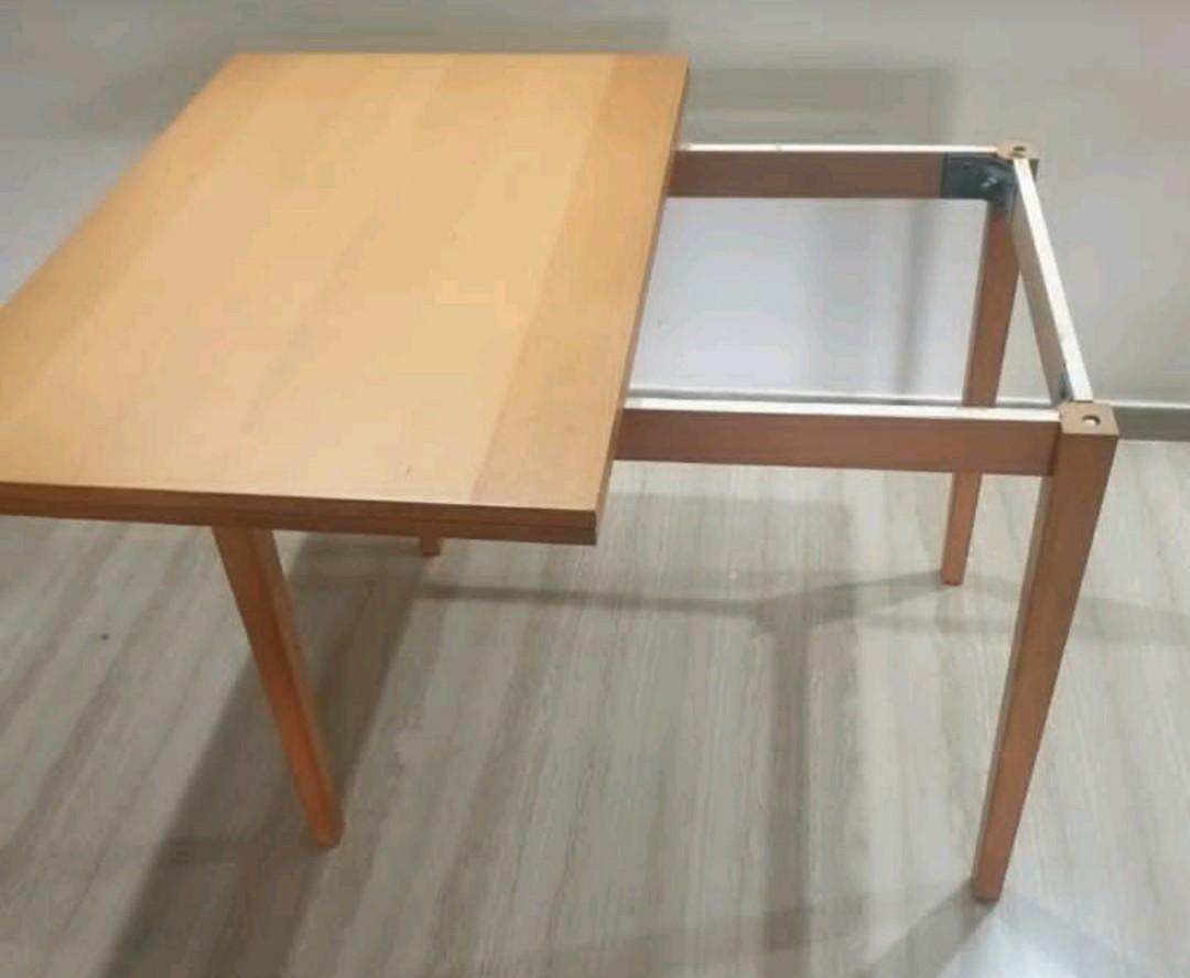 Expandable Wooden Dining/Study Table, Furniture & Home Living ...