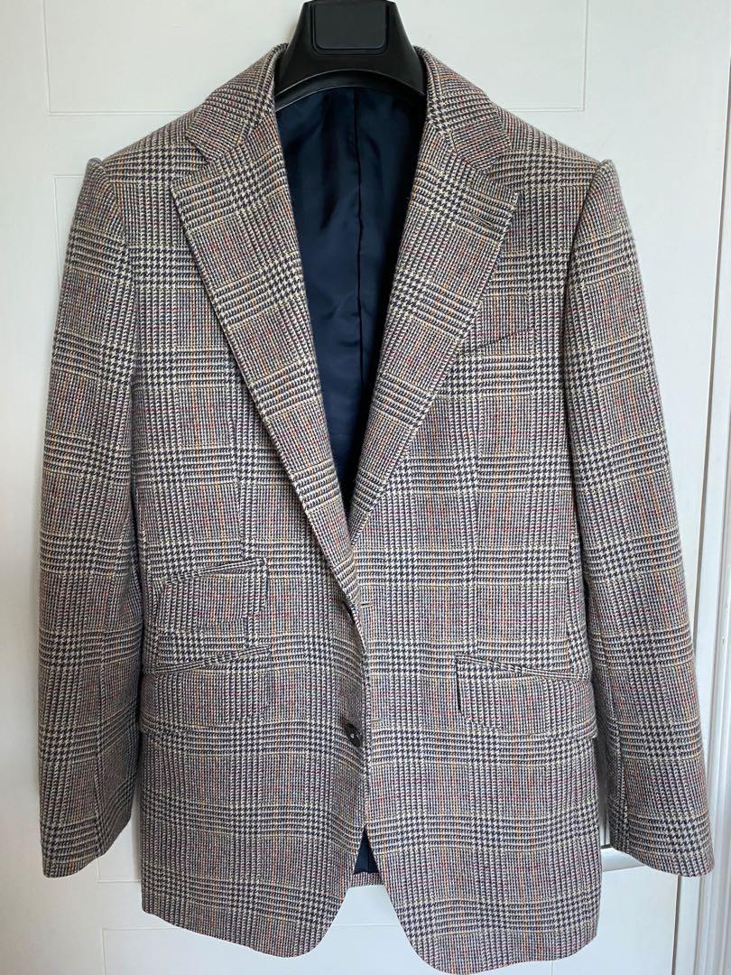 Fox brothers flannel tailored jacket price of wales, 男裝, 外套及戶外衣服 ...