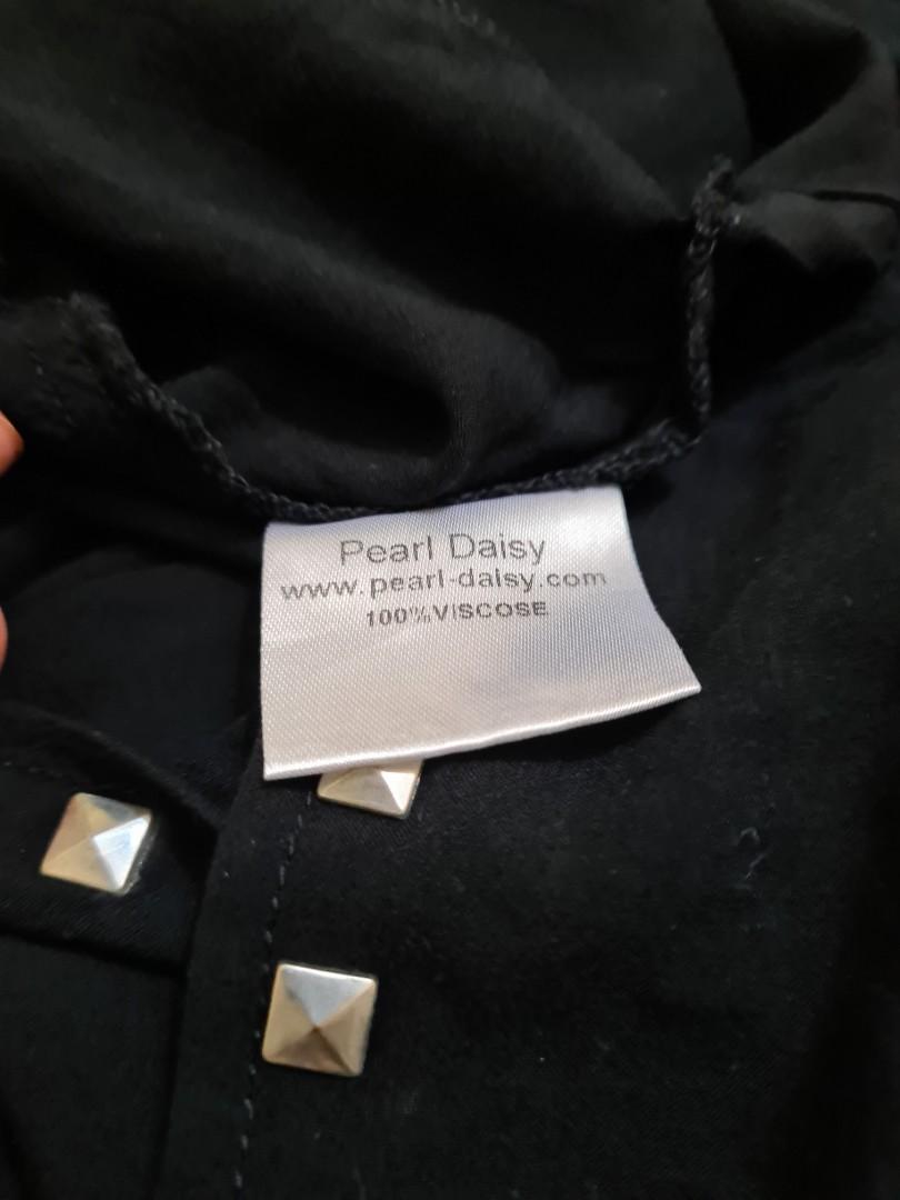 Hoojab Hijab Amenakin Pearl Daisy Black Studded, Women's Fashion ...