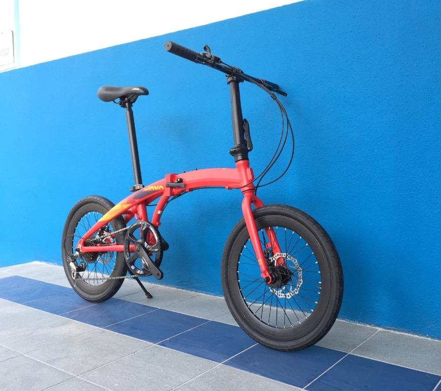 Java Zelo V1 Folding Bike Matt Fiery Red (Version 1), Sports Equipment ...