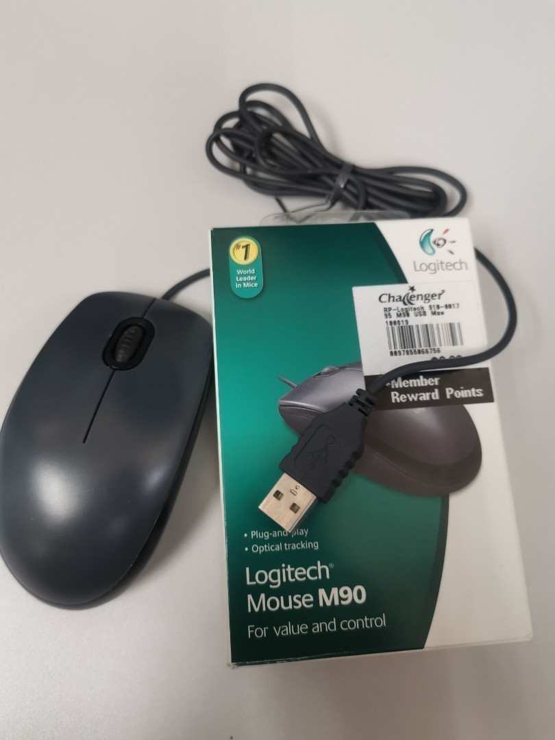 Logitech M90 laser wire mouse #MRTPunggol, Computers & Tech, Parts ...