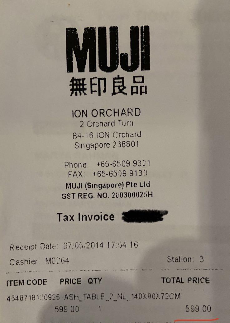 Muji Oak Dining Table, Furniture & Home Living, Furniture, Tables ...