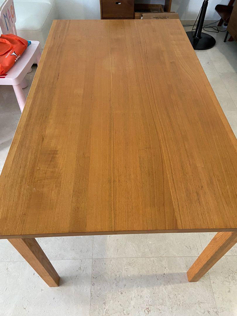 Muji Oak Dining Table, Furniture & Home Living, Furniture, Tables ...