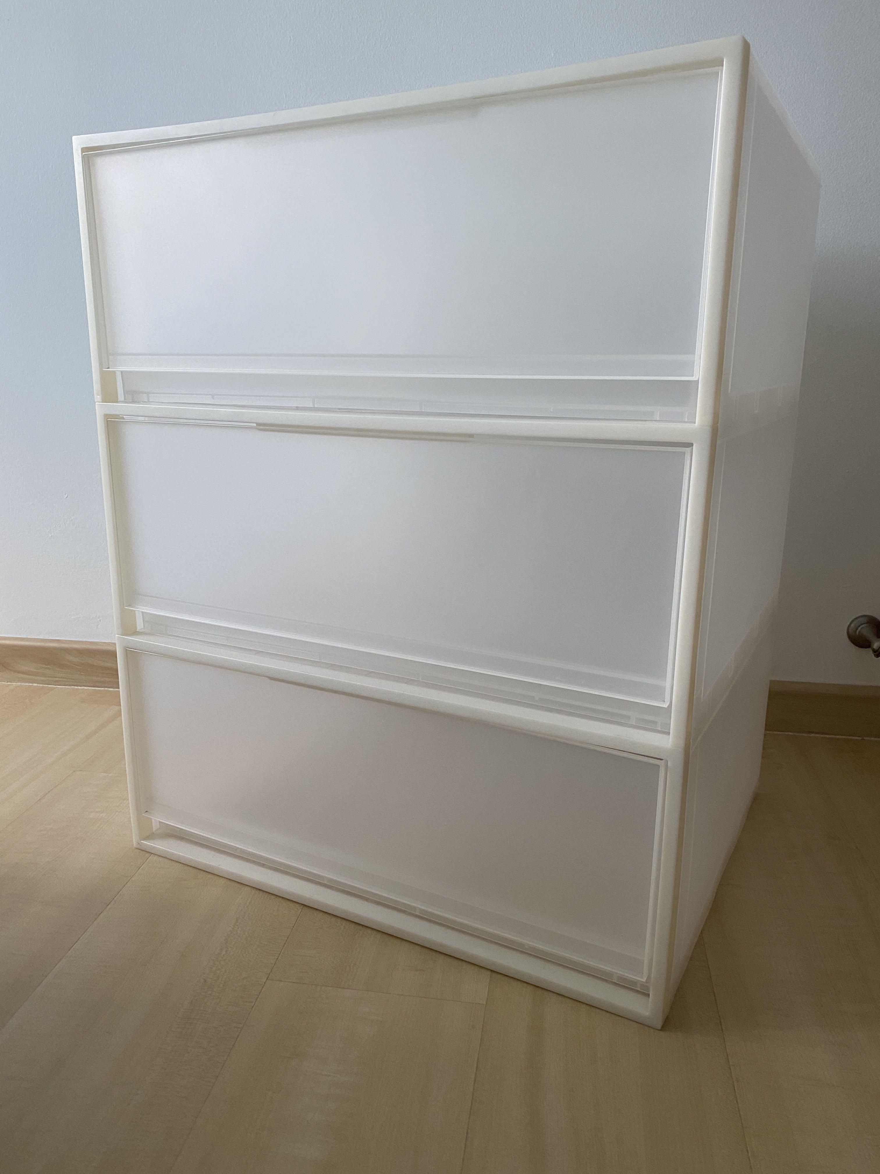 Muji PP storage 3 drawers with wheels, Furniture, Shelves & Drawers on ...
