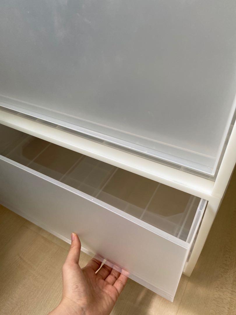 Muji PP storage 3 drawers with wheels, Furniture, Shelves & Drawers on ...