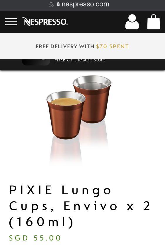 Nespresso - Pixie Lungo Cup, TV & Home Appliances, Kitchen Appliances ...