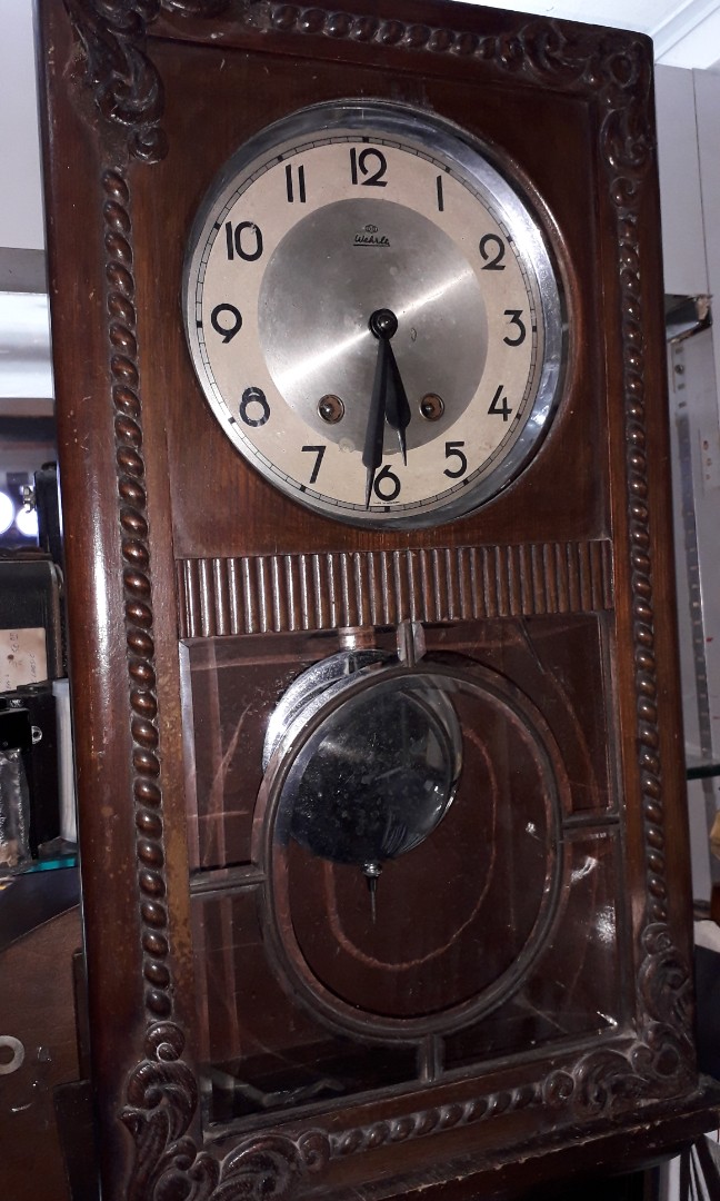 Old Wehrle Grandfather Pendulum Wall clock, Hobbies & Toys, Memorabilia ...