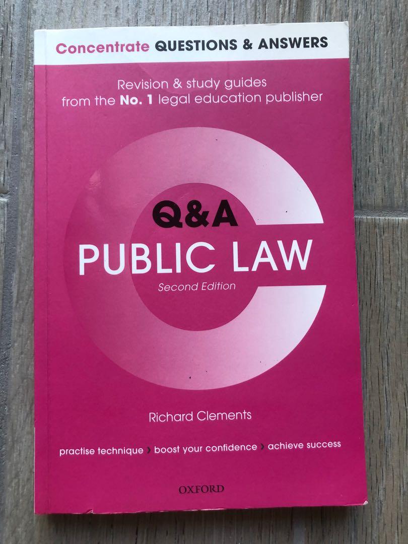 [Oxford Law Book] Q&A Public Law 2nd Edition Richard Clements, 興趣及遊戲 ...