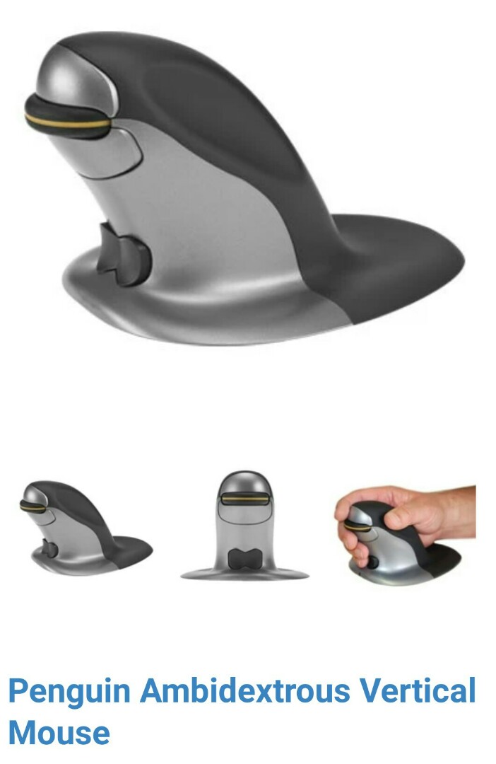 Penguin Ambidextrous vertical wireless mouse, Computers & Tech, Parts ...